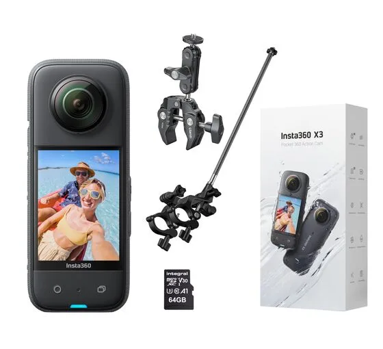Insta360 X3 Get-Set Kit: Waterproof 360 Action Camera for Capturing ...